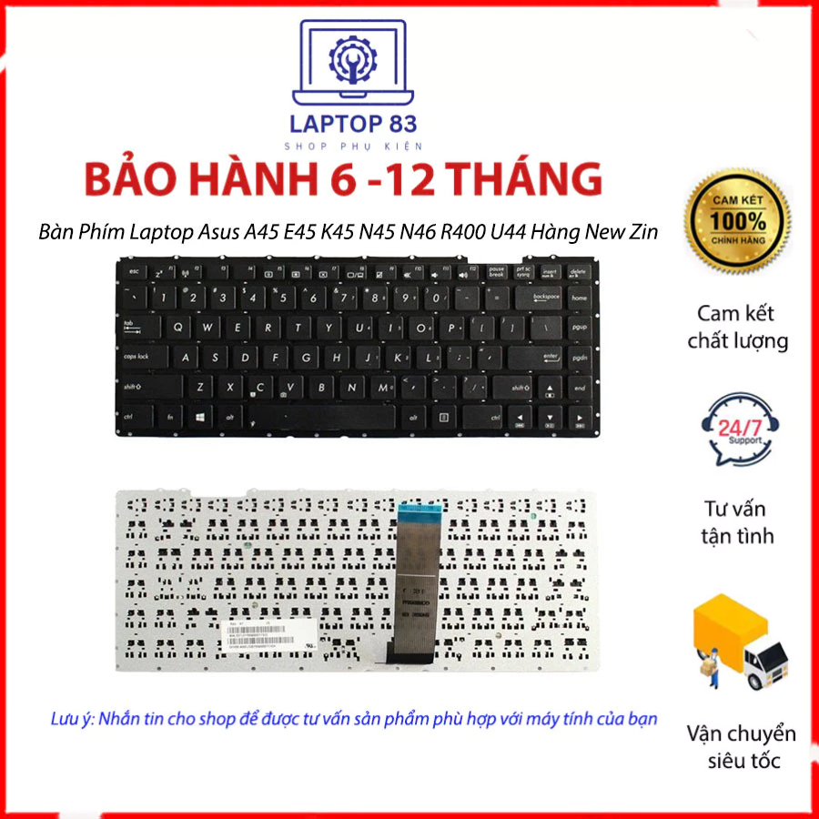 Bàn Phím Laptop Asus A45 E45 K45 N45 N46 R400 U44 Hàng New Zin | Shopee ...