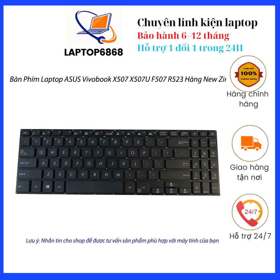 Bàn Phím Laptop ASUS Vivobook X507 X507U F507 R523 Hàng New Zin ...