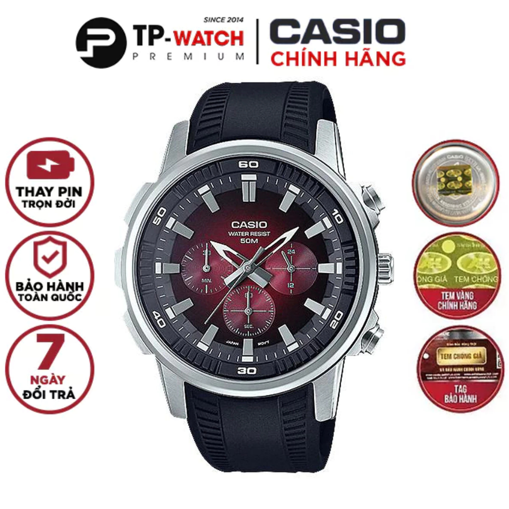 Đồng Hồ Nam Dây Nhựa Casio MTP-E505-4AVDF | MTP-E505-4A | Shopee Việt Nam