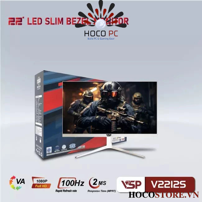 Màn hình 22" VSP V2212S Trắng FullHD, 100Hz - HOCO PC | Shopee Việt Nam