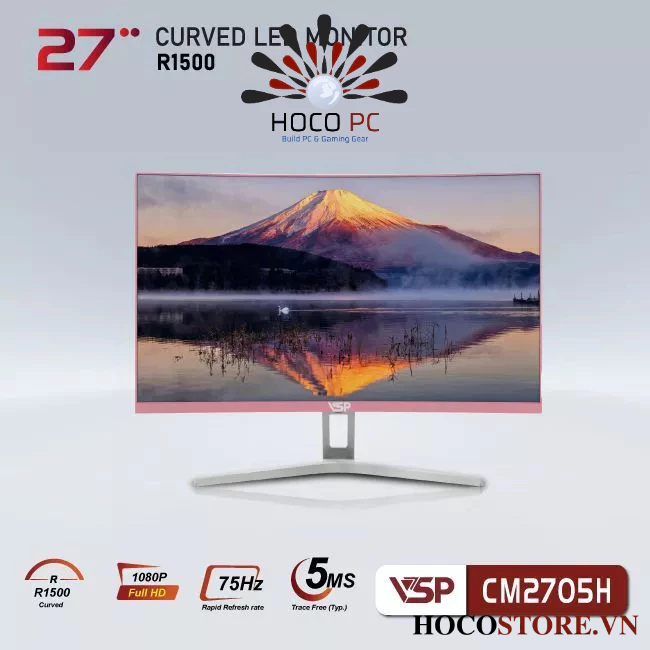 Màn hình 27" VSP CM2705H Màn Cong 75Hz - HOCO PC | Shopee Việt Nam