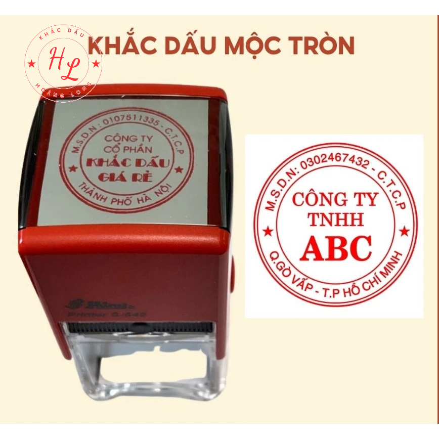 Con Dấu Khắc, Dấu Mộc Tròn Công Ty | Shopee Việt Nam