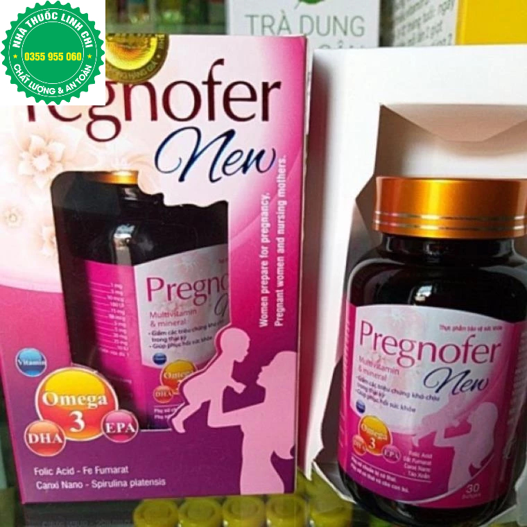 ( mẫu mới) Vitamin cho bà bầu và cho con bú Pregnofer New bổ sung ...