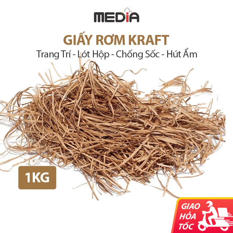 Giấy Rơm Kraft Lót Hộp Quà, Giấy Sợi Rơm Trang Trí, Giấy Kraft Cắt Sợi ...