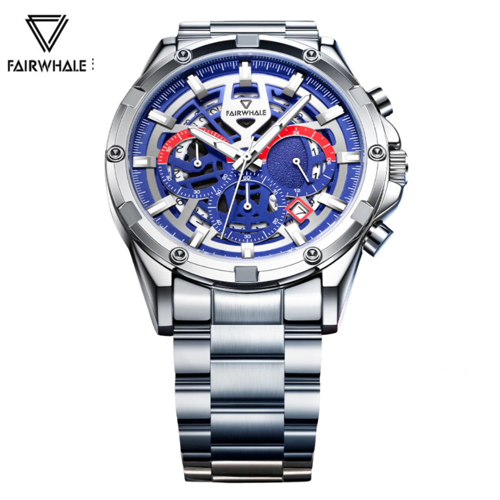 Đồng hồ nam thạch anh Mark Fairwhale 5440 dây thép size 43mm dạ quang ...