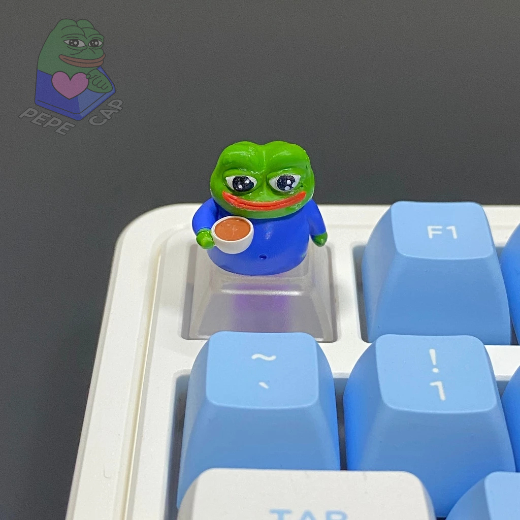 Keycap Ếch Pepe Cafe - Pepe Coffee Cup - Nút bàn phím meme - Độc Quyền ...