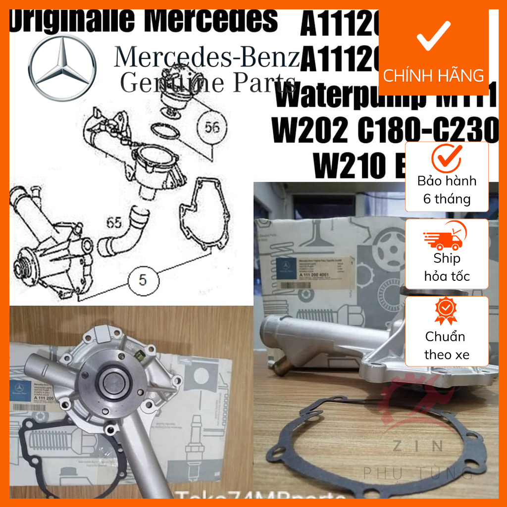 [Chính Hãng] Bơm nước Mercedes Benz C180 C320 W202 E230 E320 W210 1997 ...