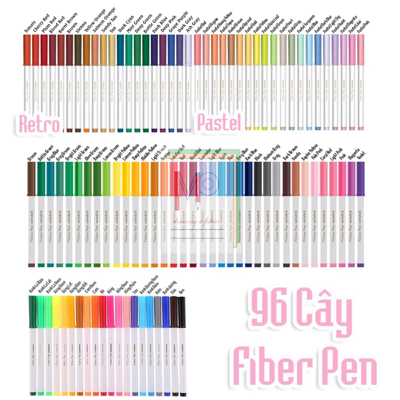 Bút lông màu Fiber Pen Thiên Long Colokit - Combo bút lông màu 40/56/60 ...