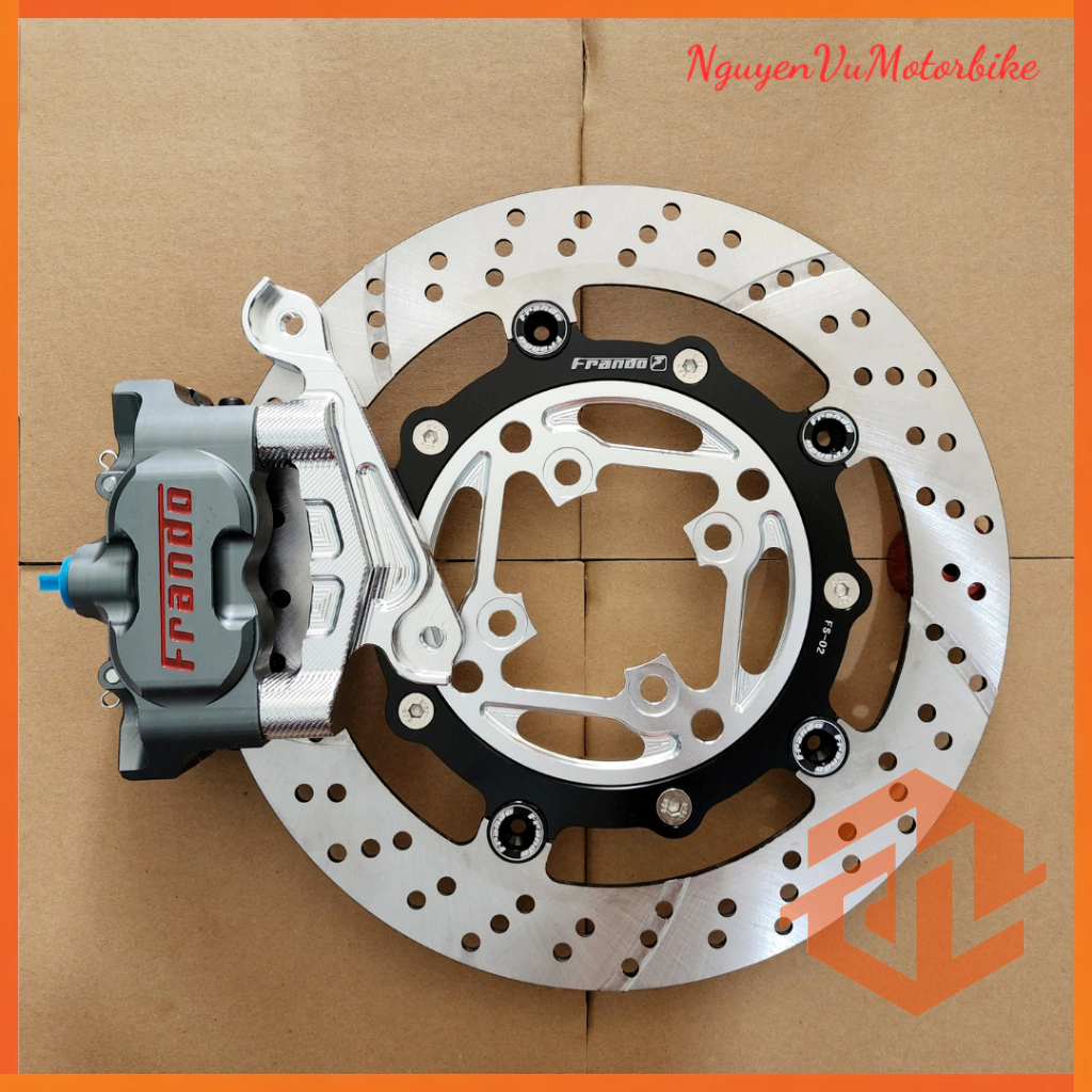 [ Combo Wave110/RSX/Fuled ] Heo Frando 4Pis 682 (Lỗ Trụ 10mm) Màu Xám ...