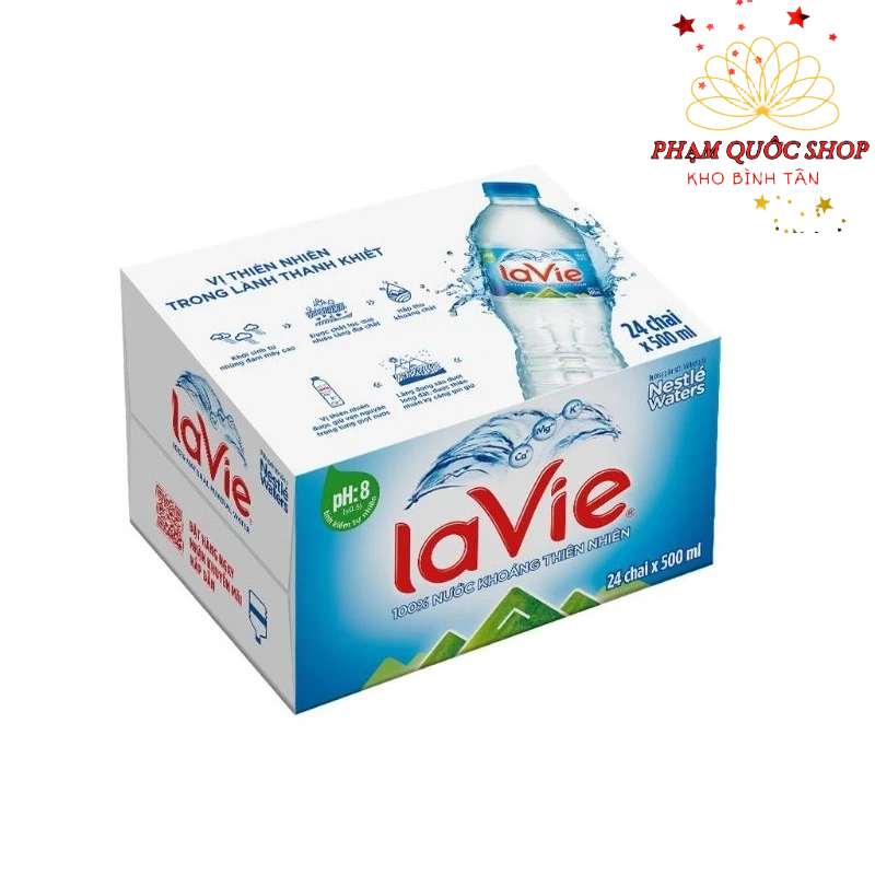 Thùng 24 chai nước khoáng LaVie 500ml | Shopee Việt Nam
