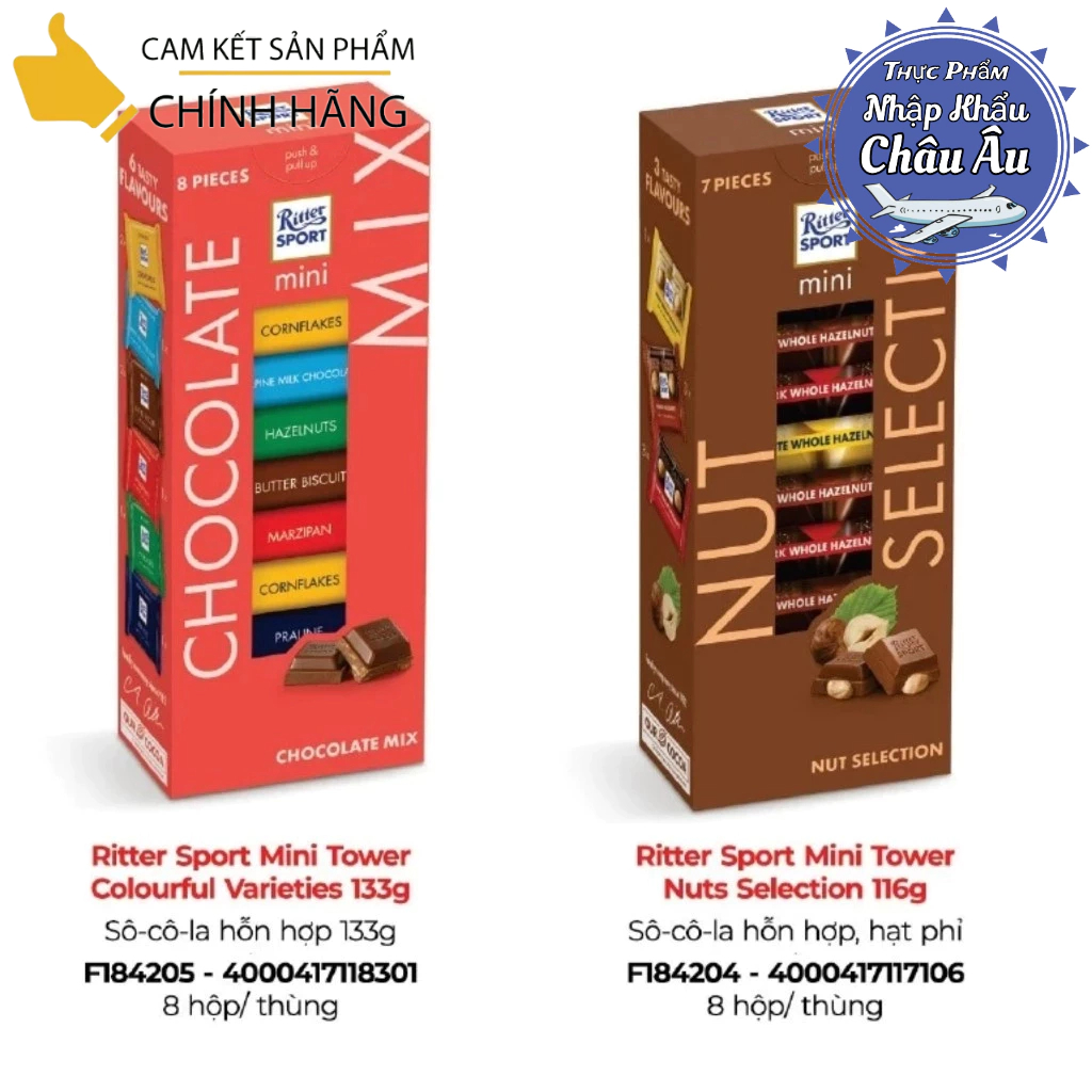 SOCOLA RITTER SPORT MINI / CHOCOLATE MIX/ BUNTER MIX hai vị | Shopee ...