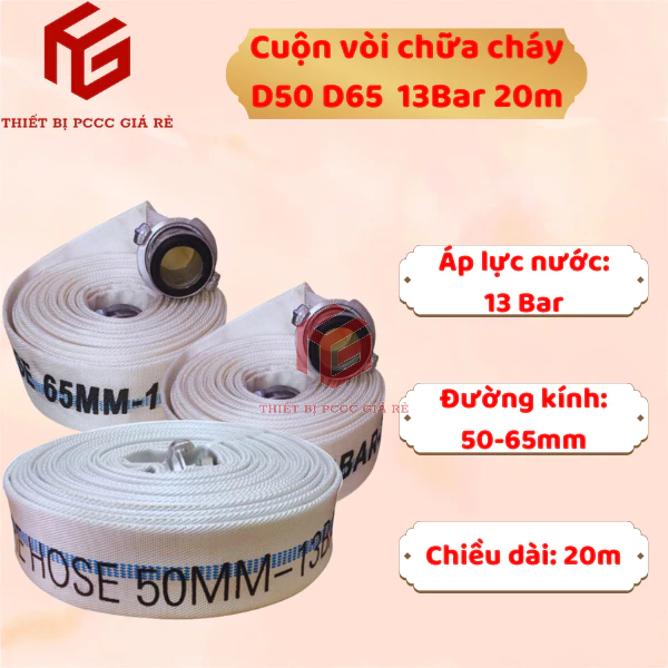 Cuộn vòi chữa cháy D50 D65 16 Bar 20m, vòi chữa cháy có khớp nối ...