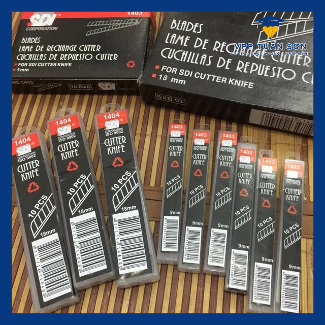 Hộp 100 Lưỡi Dao Rọc Giấy SDI 18mm, 9mm Cắt Giấy Siêu Bén | Shopee Việt Nam