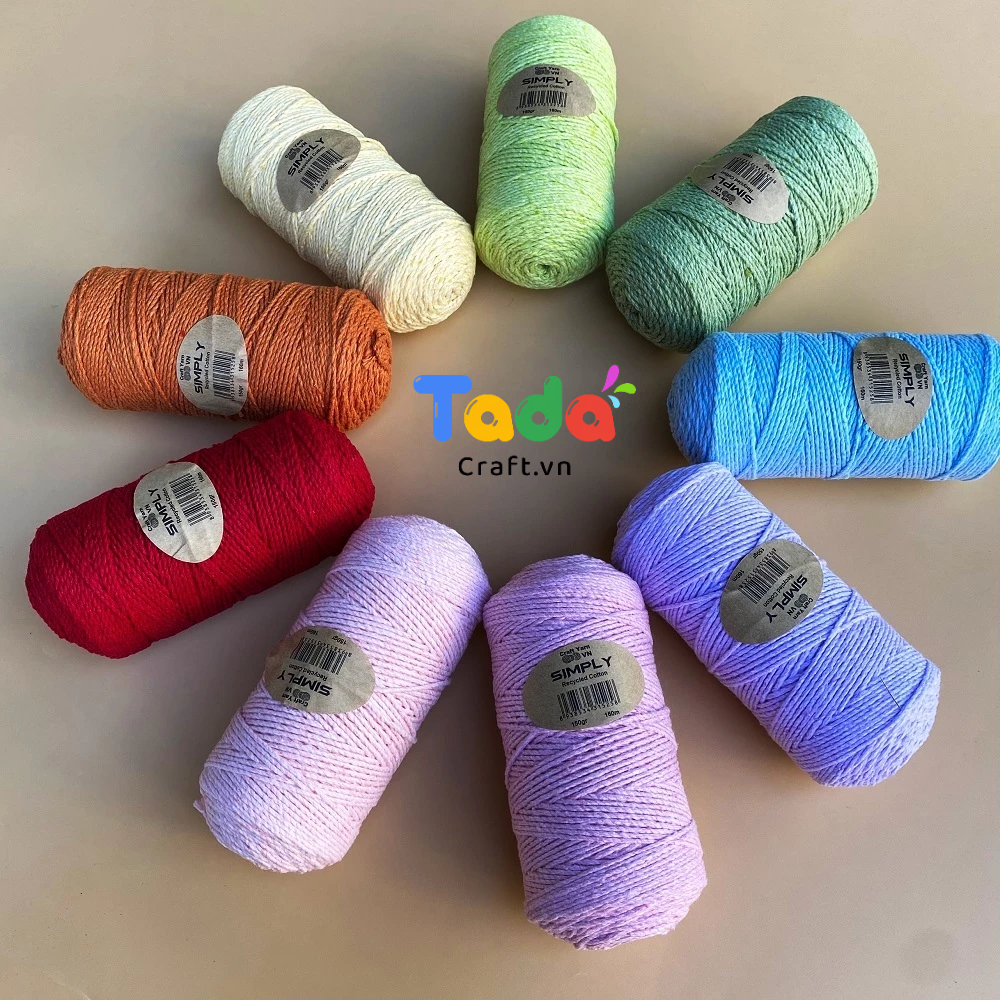 Sợi Tái Chế SIMPLY Craft Yarn Chuyên Dùng Móc Túi Mũ (cuộn 150gr ...