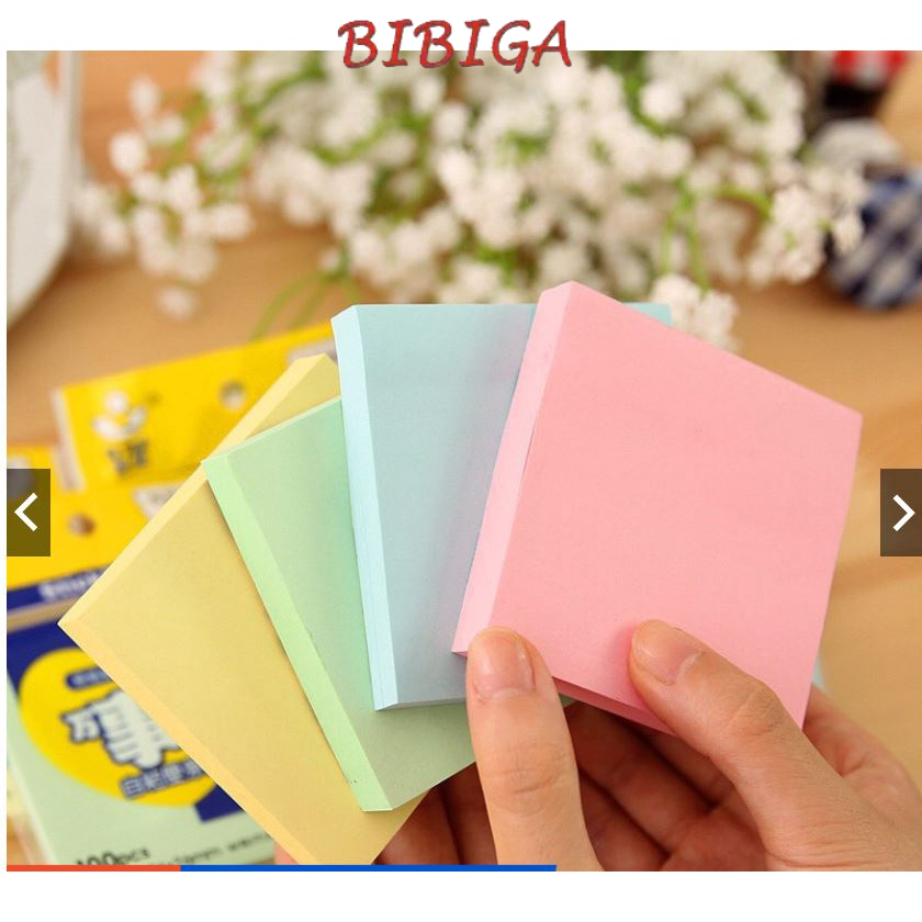 Giấy Note Ghi Chú Sticky Note 4 Màu Pastel Nhiều Kich Thước - 100 Tờ ...