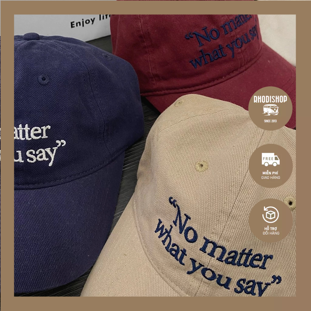 Mũ Lưỡi Trai No Matter 2304 RHODISHOP | Shopee Việt Nam