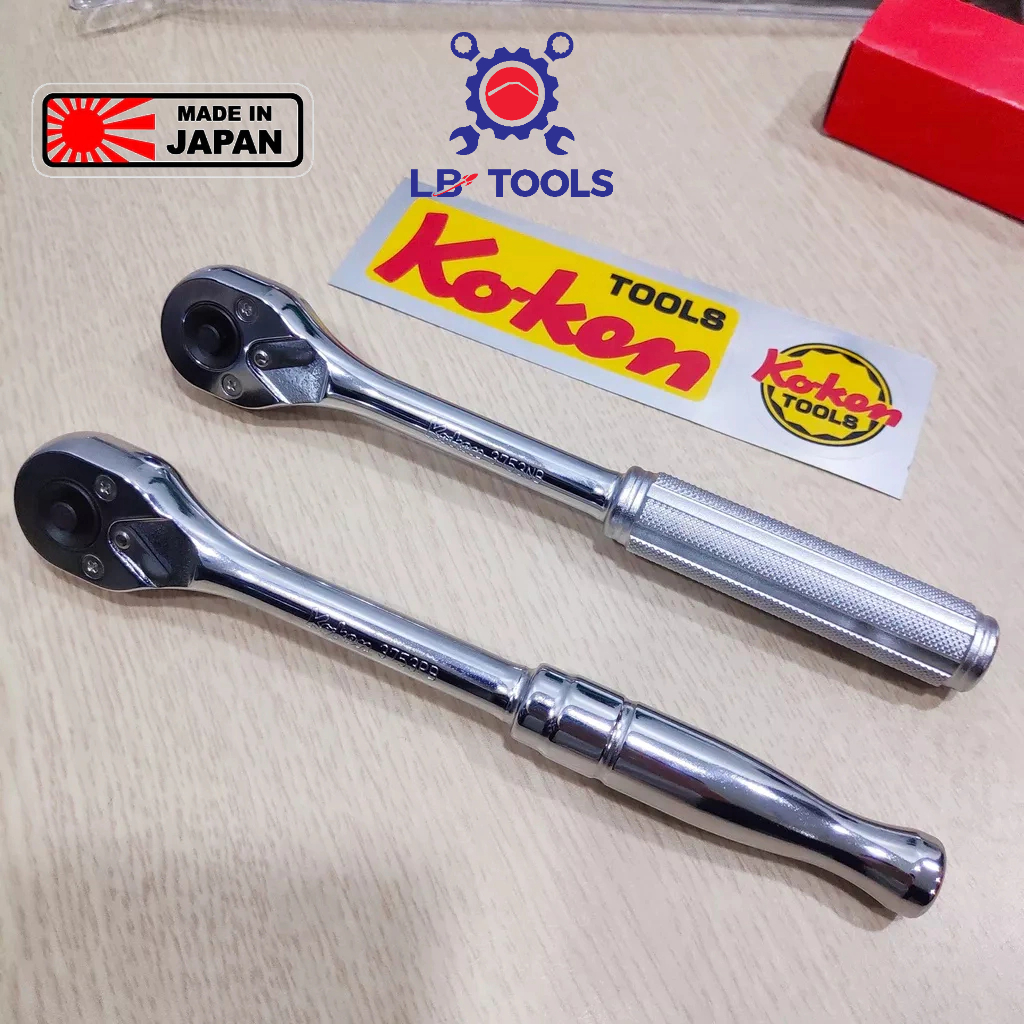 Cần lắc vặn tự động 3/8 Koken Nhật có nút nhả khẩu dài 20cm 3753PB, 3753NB - Made in Japan ...