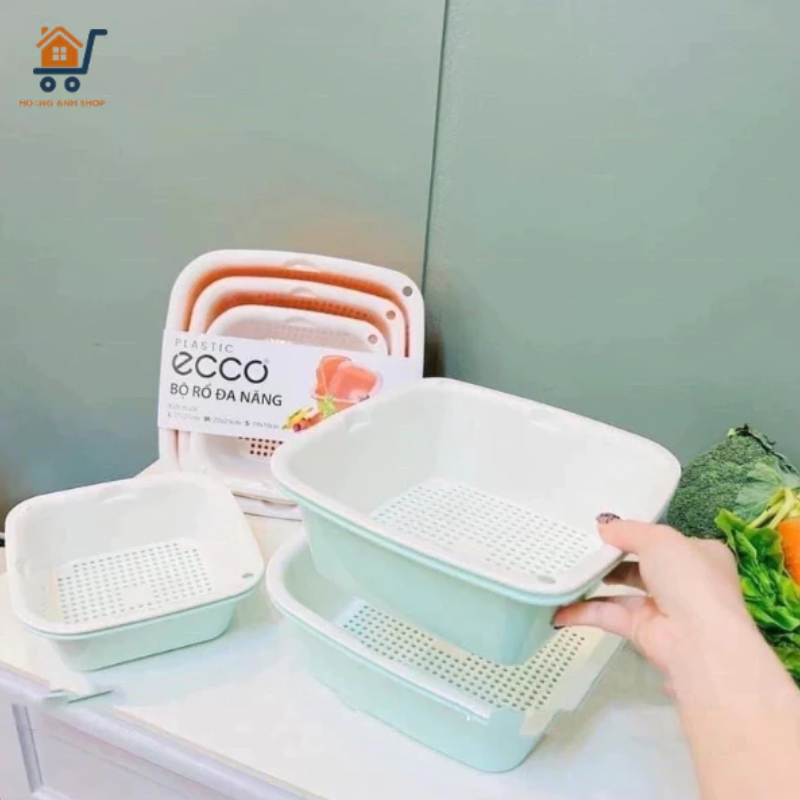 Set Thau Rổ Nhựa 6 Món Ecco Đựng Đồ Đa Năng 3 Rổ 3 Chậu Tách Rời Nhựa ...