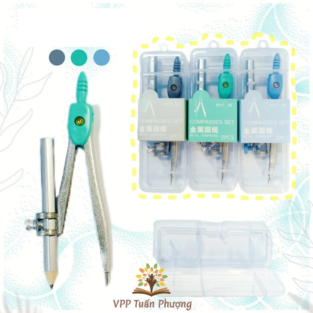 Compa Chì Gỗ Hộp Nhựa Nhỏ Gọn | CP 8017 [ VPP Tuấn Phượng ] | Shopee ...