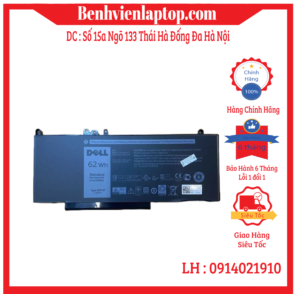 Pin Laptop Dell Latitude E5470 E5570, Precision 15 3510 6MT4T DÀI 62WH ...