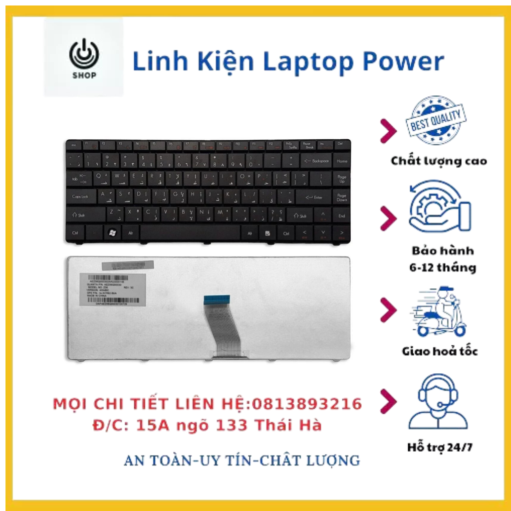 BÀN PHÍM LAPTOP ACER eMachines E520 E720 D525 D725, Aspire 4332 4732 ...