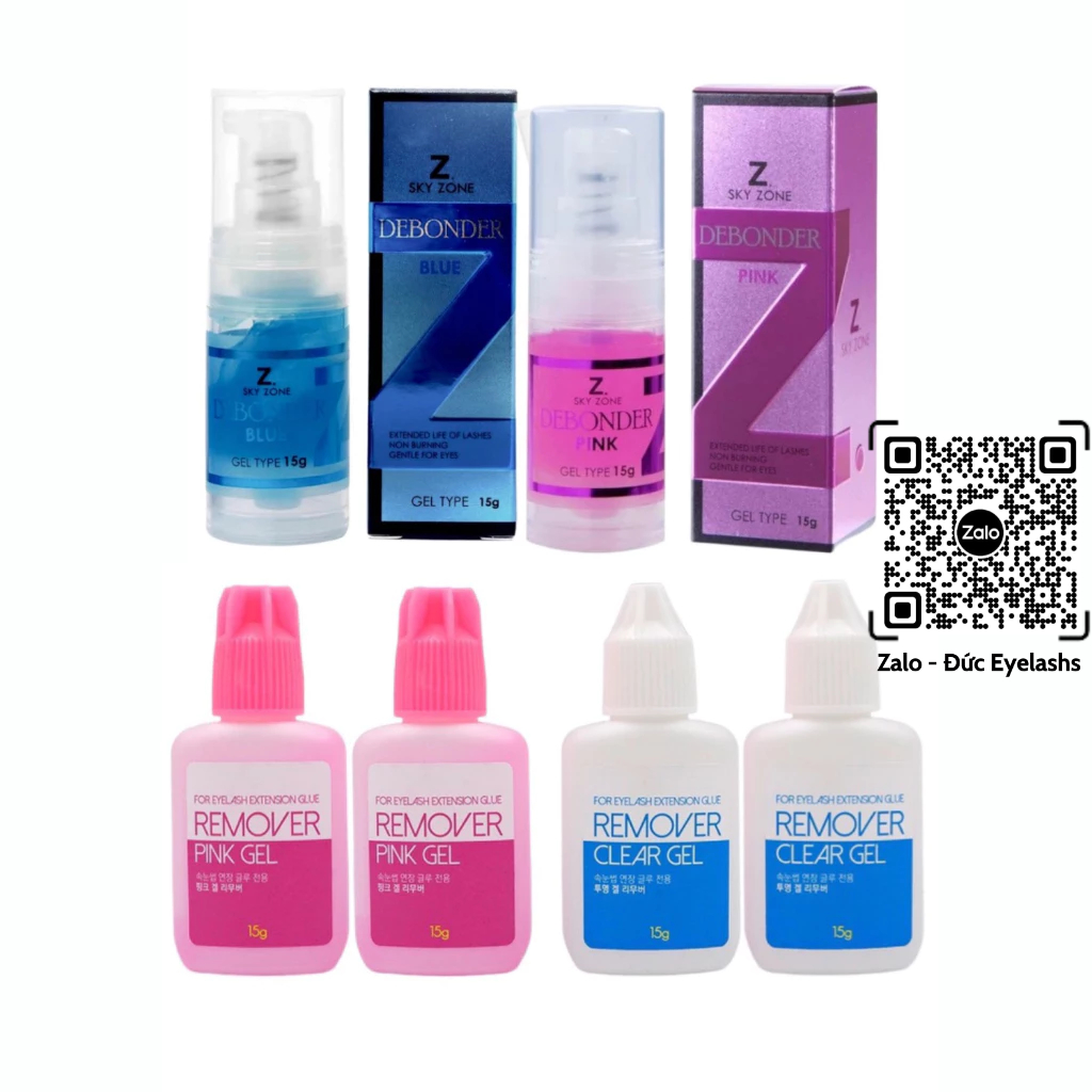 Gel tháo mi REMOVER CLEAR-SKY ZONE (Xanh Và Hồng)-THÁO NHANH-KHÔNG CAY ...