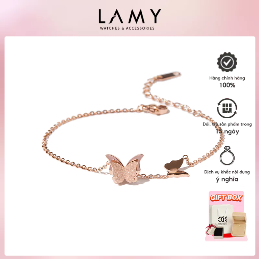 Vòng tay CDE Pave Butterfly Unity Bracelet Rose Gold CDE2015RG | Shopee ...