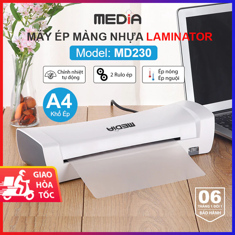 Máy Ép Plastic Khổ A4 Media MD230 Cao Cấp Chuyên Dụng Ép Nhựa Màng Ép Giấy Máy Ép Giấy Ép ...