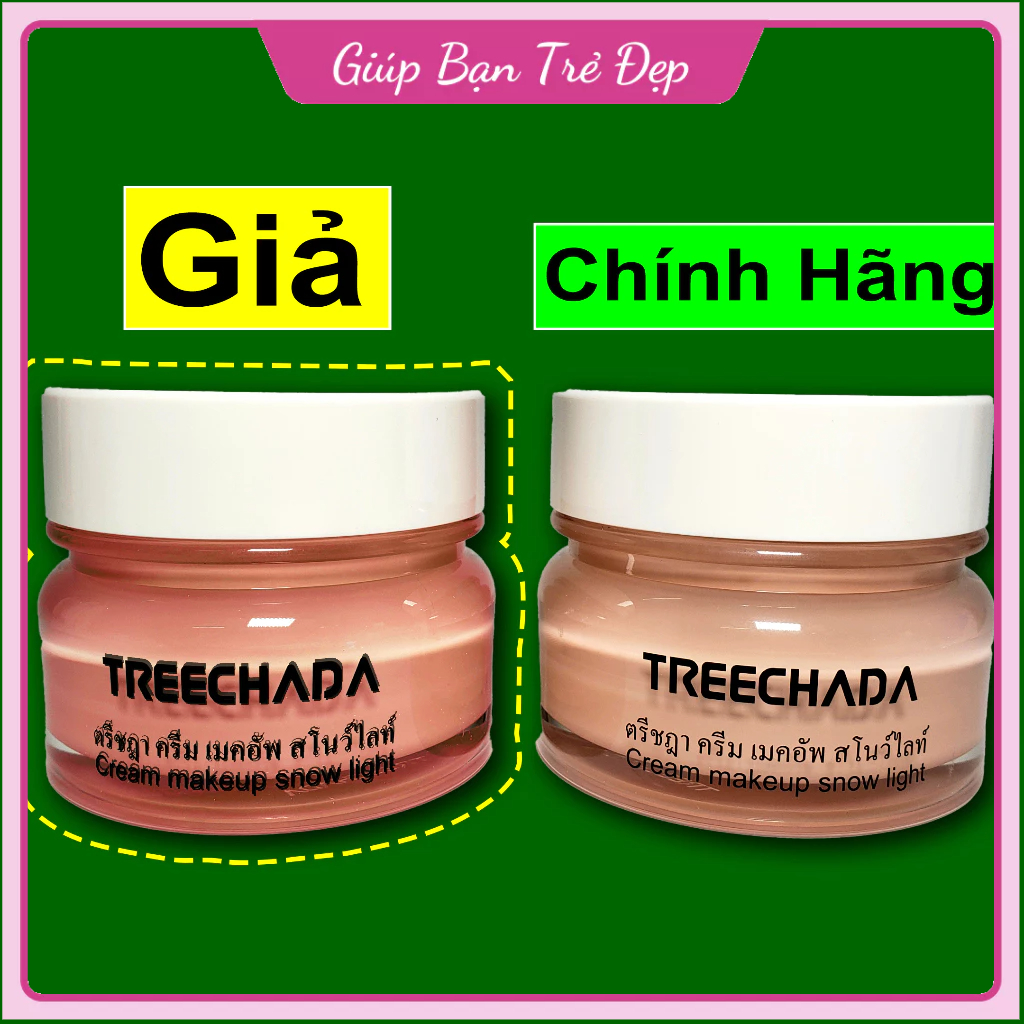 Kem Treechada Thái Lan Kem Nâng Tông Da Kem Lười Makeup Dưỡng Ẩm Che Khuyết Điểm 50g | Shopee ...