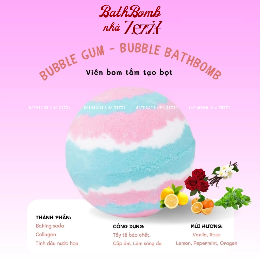 Viên bom tắm bồn siêu tạo bọt BUBBLE GUM - ZezzY | Shopee Việt Nam