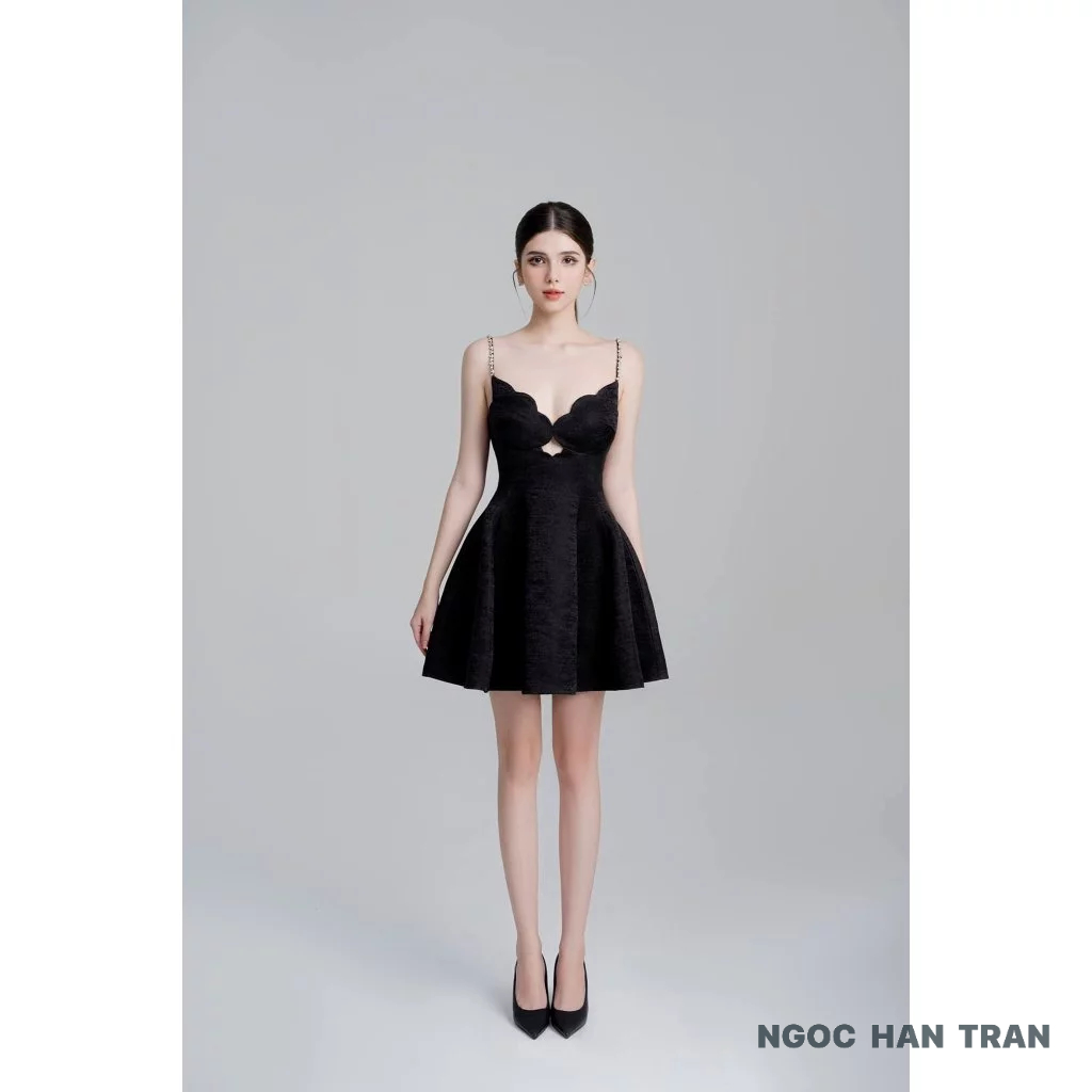 LAVIES DRESS ( Đầm đen dây kết đá ) | Shopee Việt Nam