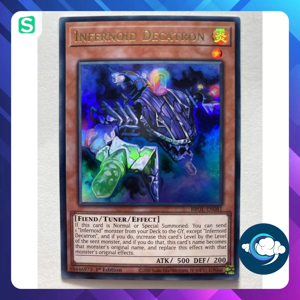 Thẻ bài YugiOh! (UK) - BROL-EN081: INFERNOID DECATRON (ULTRA RARE) | Shopee Việt Nam