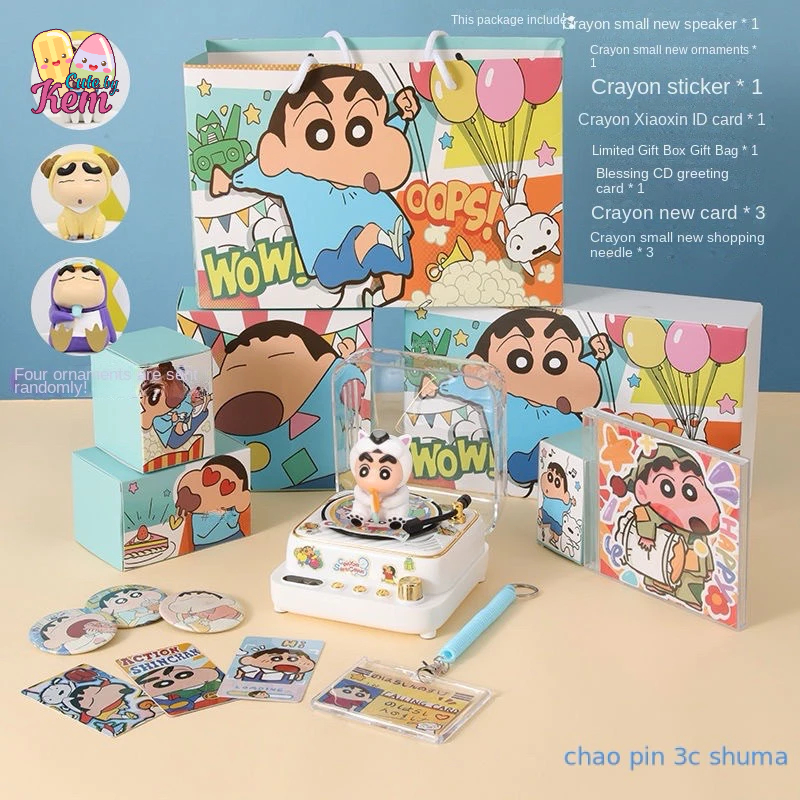 Loa bluetooth hình Shin Chan cậu bé bút chì, Hello Kitty kèm set quà ...