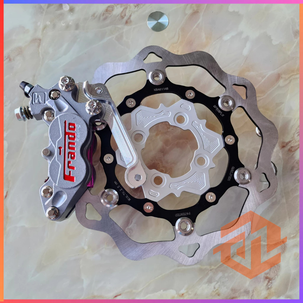 [ Combo ] Heo Frando Đúc 4Pis Đối Xứng + Pát + Đĩa KTM 260mm >>> Tặng 2 ...