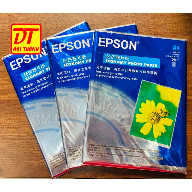 Giấy In Ảnh EPSON A4 - Xấp 20 Tờ | Shopee Việt Nam