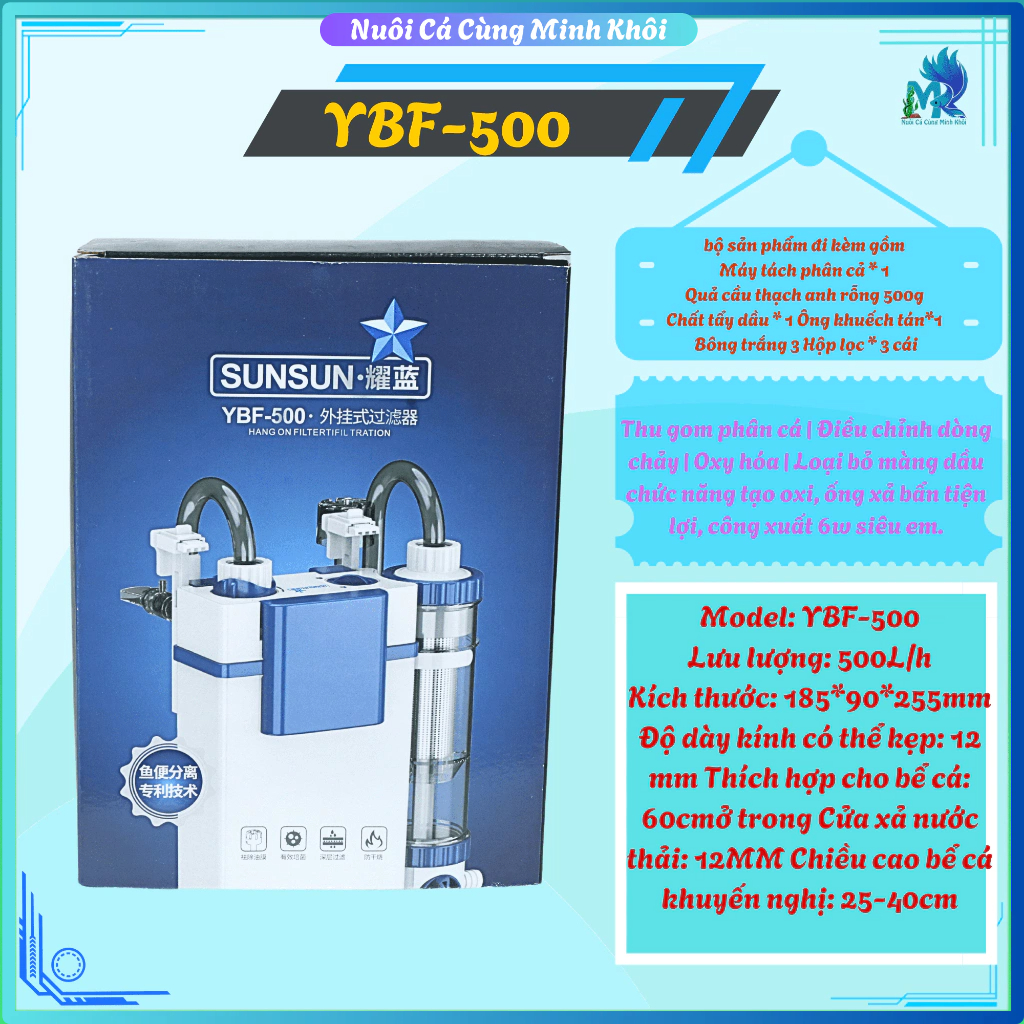 Lọc treo Sunsun YBG, YBF500 thế hệ mới YBG300/YBG400/YBG500/YBG600 ...