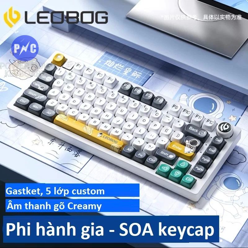 Bàn phím cơ nhôm LEOBOG Hi75 Có Dây, Hi75C Không Dây, Mạch Xuôi, RGB ...