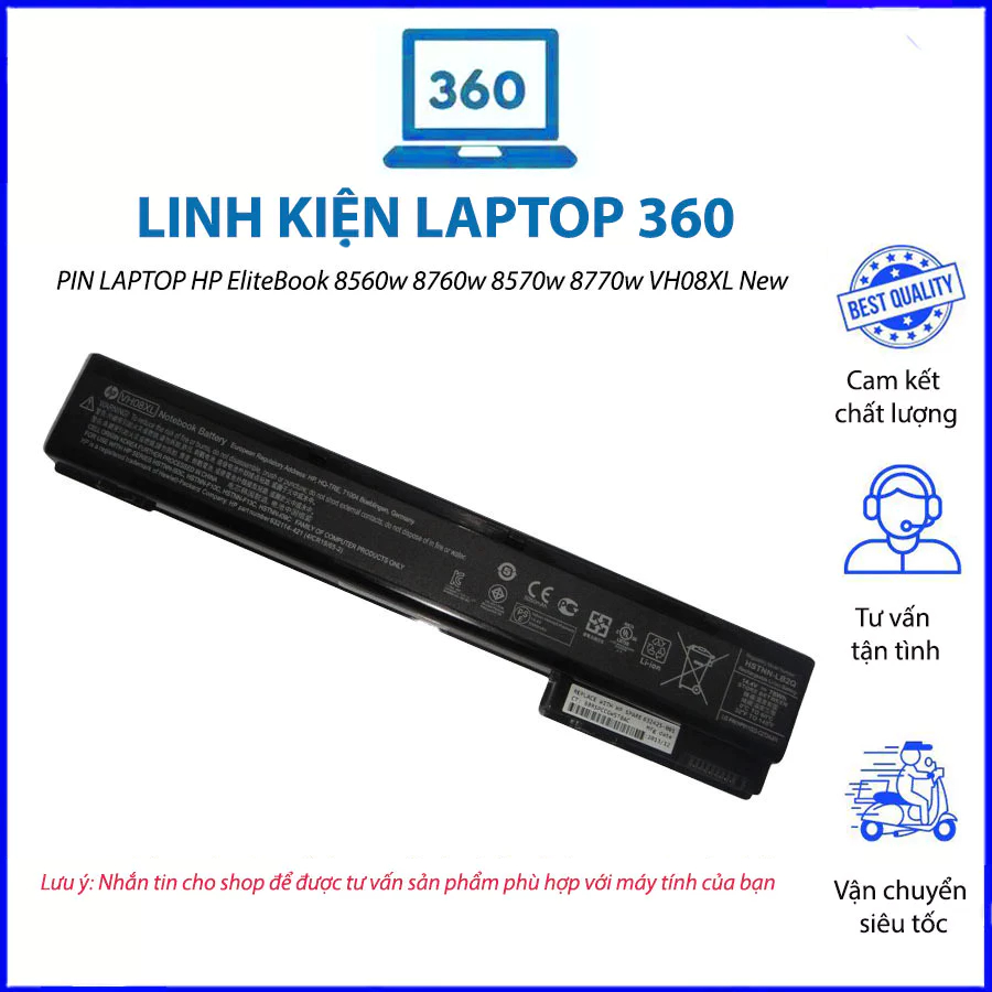 PIN LAPTOP HP EliteBook 8560w 8760w 8570w 8770w VH08XL New | Shopee ...