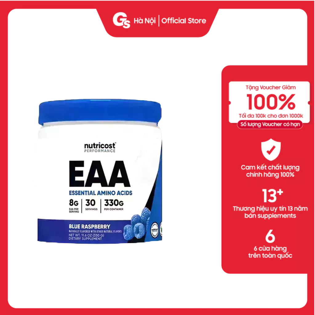 Bột Nutricost EAA Powder (30 Servings) nhập khẩu Mỹ - Gymstore tăng sức bền, phục hồi cơ bắp ...