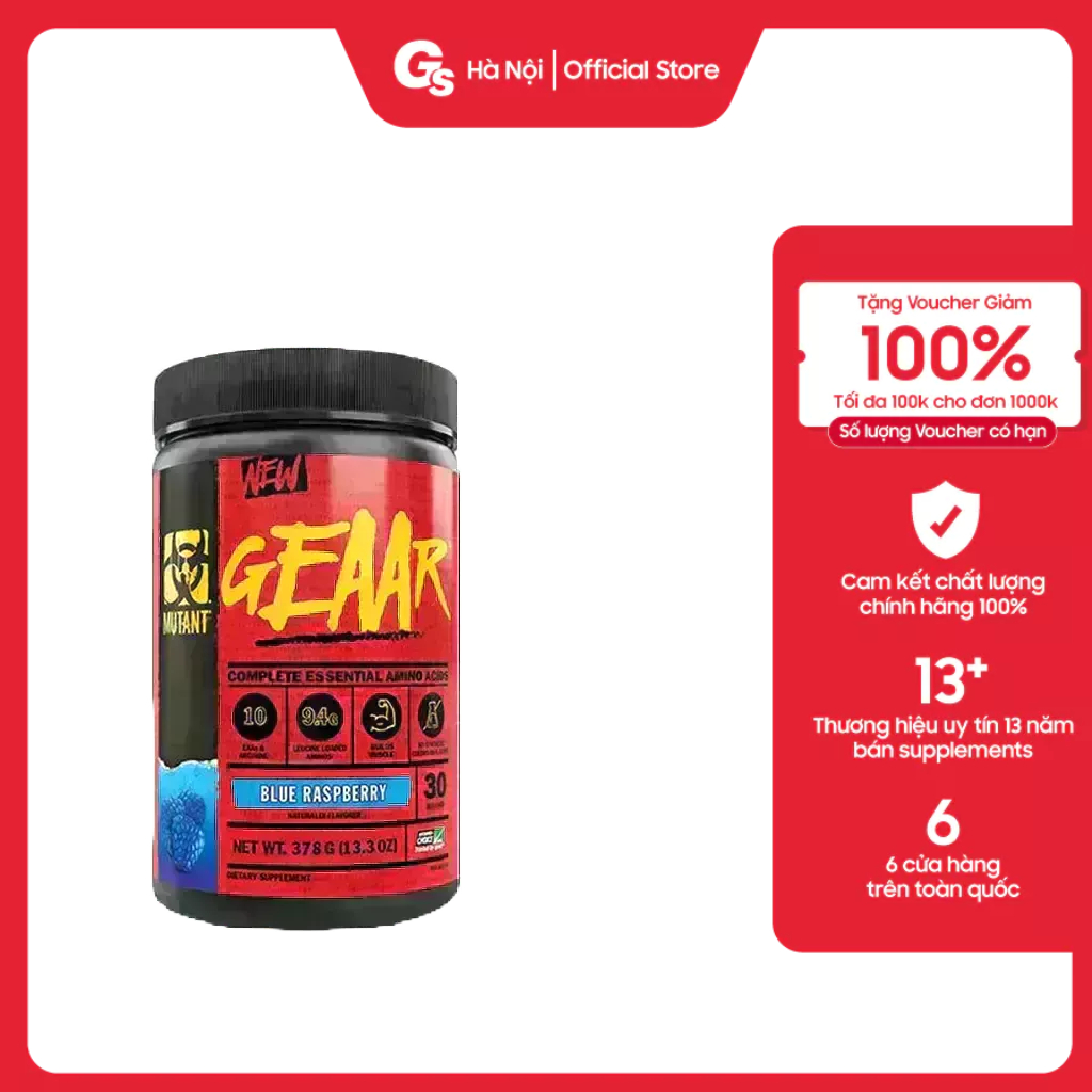 Bột tăng hiệu suất, phát triển cơ bắp Mutant Geaar Essential Amino ...