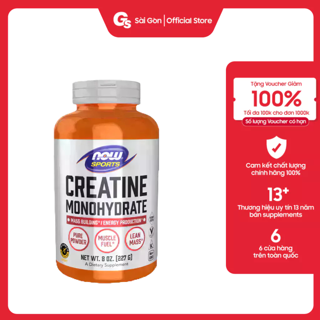 Bột Now Creatine Monohydrate Powder - Hỗ trợ tăng sức mạnh và hiệu suất ...