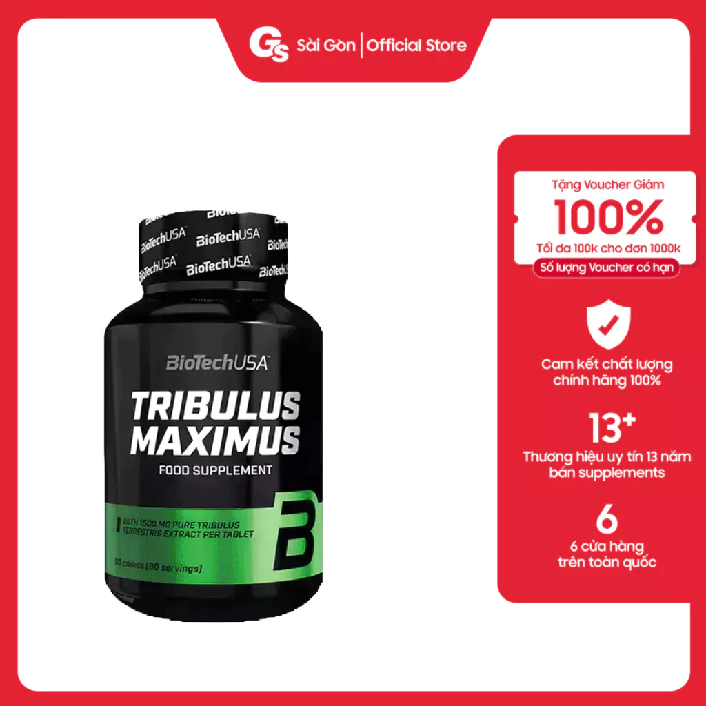 Viên uống Biotech USA Tribulus Maximus 1500mg (90 viên) nhập khẩu Mỹ ...