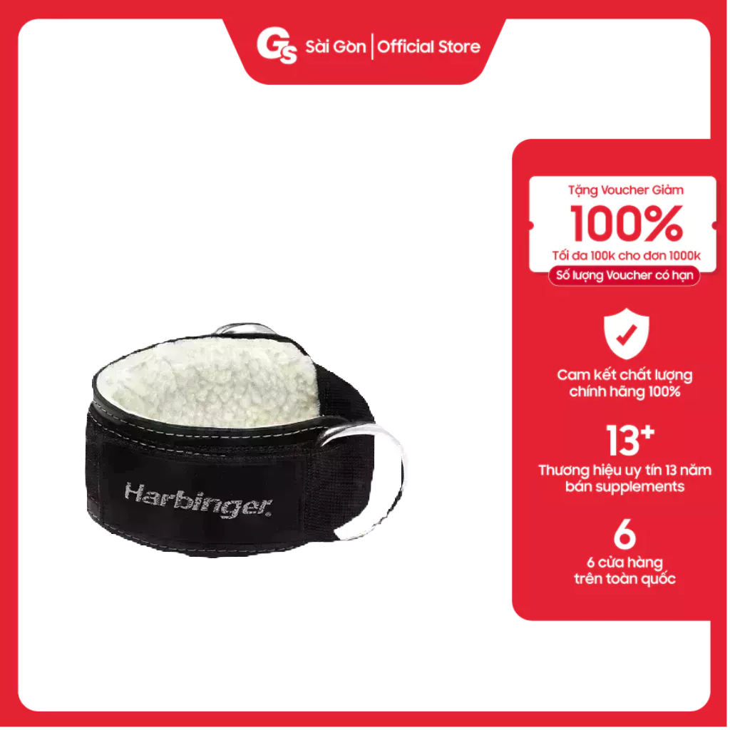 Dây tập mông Harbinger 3" Heavy Duty Ankle Cuff - Gymstore giúp bảo vệ ...