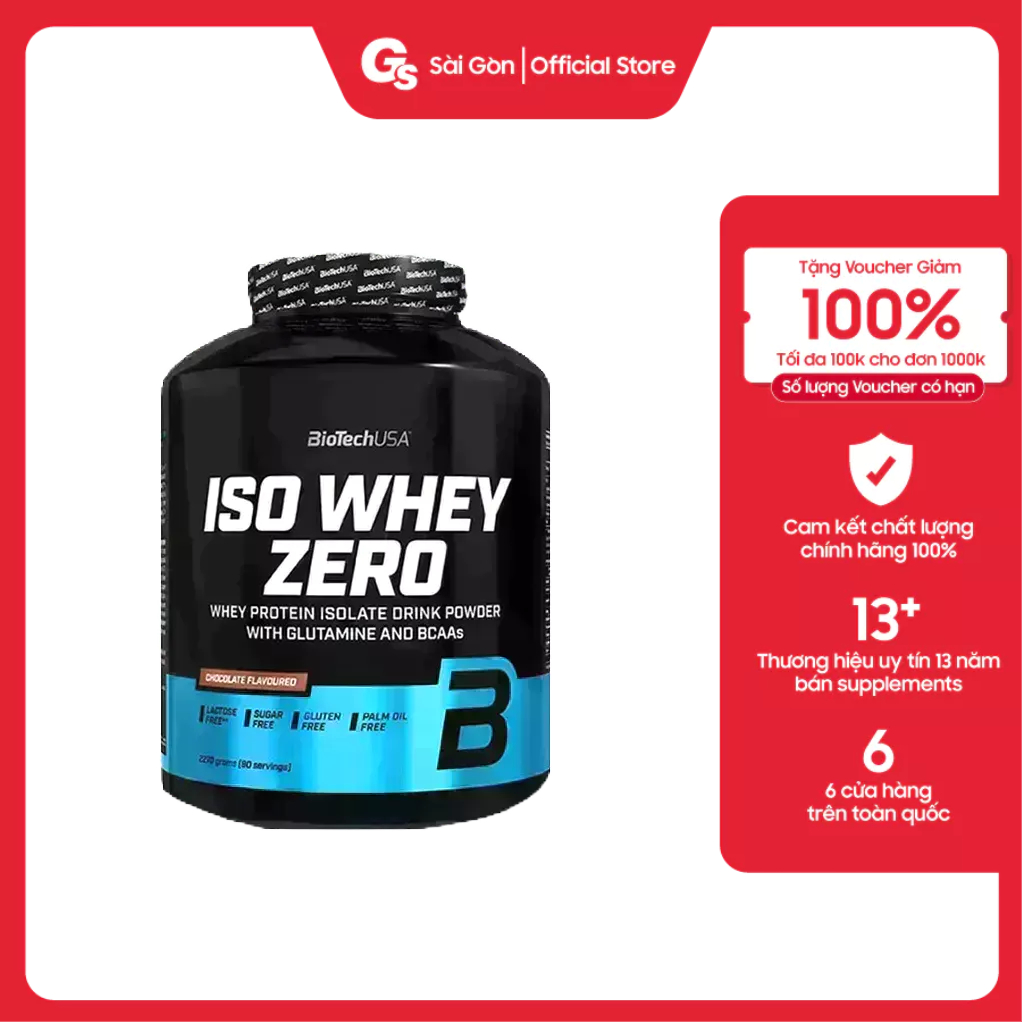 Sữa tăng cơ Whey Protein Isolate, Biotech USA ISO Zero, 5 Lbs (90 ...