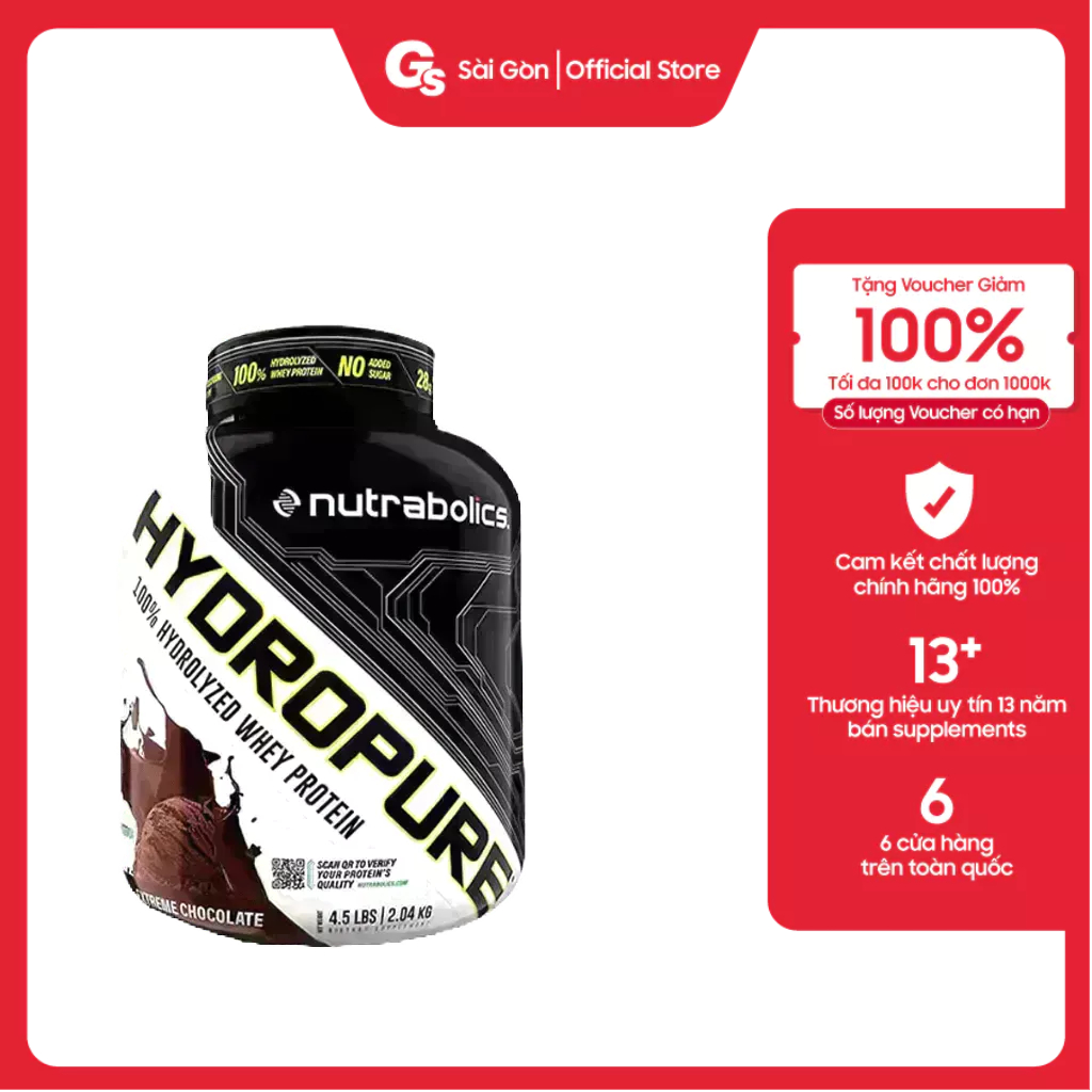 Sữa tăng cơ cao cấp Nutrabolics Hydropure 4.5 Lbs, (58 Servings) nhập ...