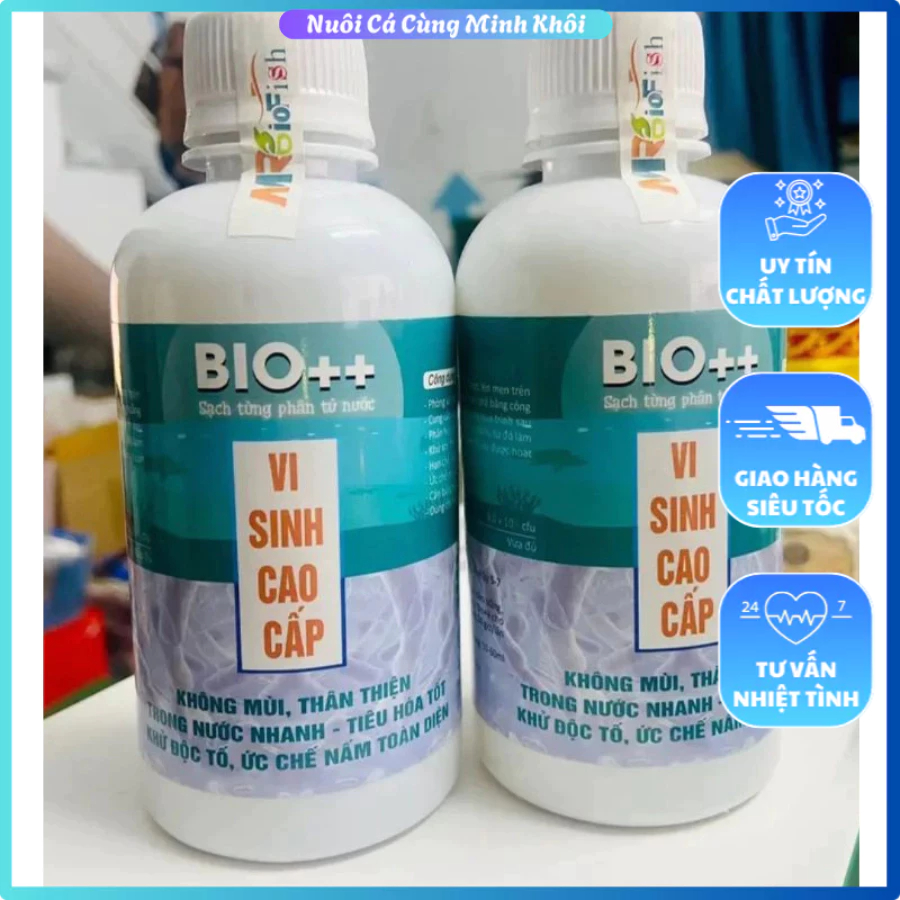 Vi sinh Bio++ Vi sinh Bio Plus dùng cho hồ cá cảnh 5ml dùng cho 500L ...