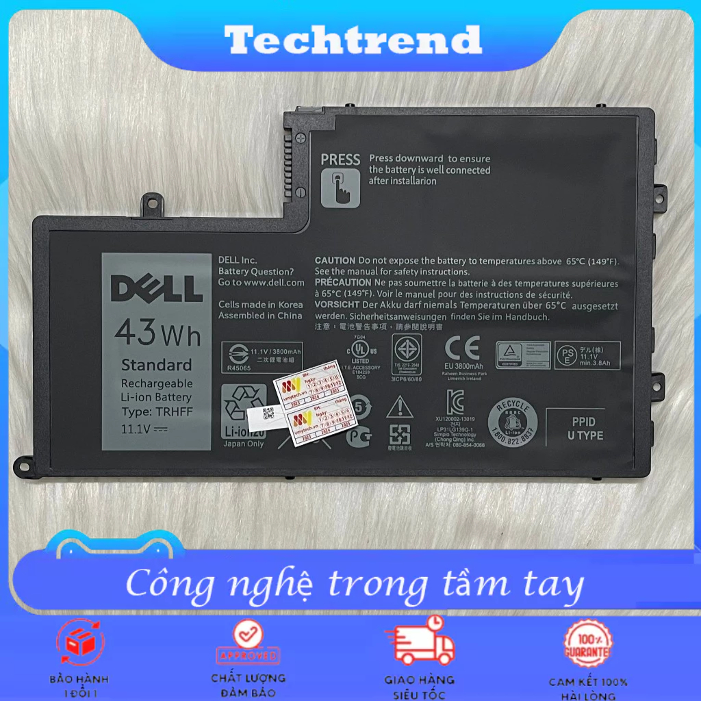 Pin laptop Dell Inspiron 14 5000 5442 5447 5448 P39F TRHFF 5557 bảo ...