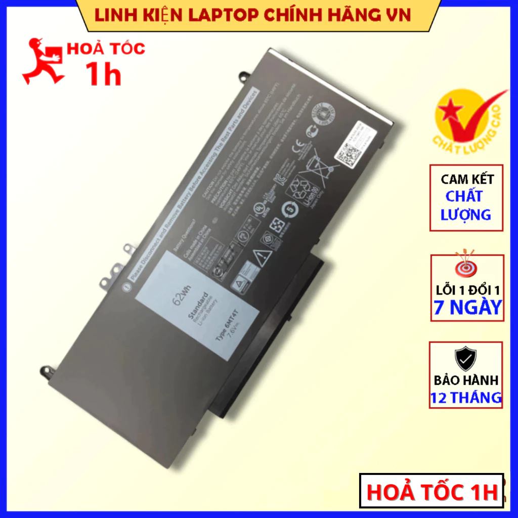 Pin Laptop Dell Latitude E5470 E5570, Precision 15 3510 6MT4T DÀI 62WH ...