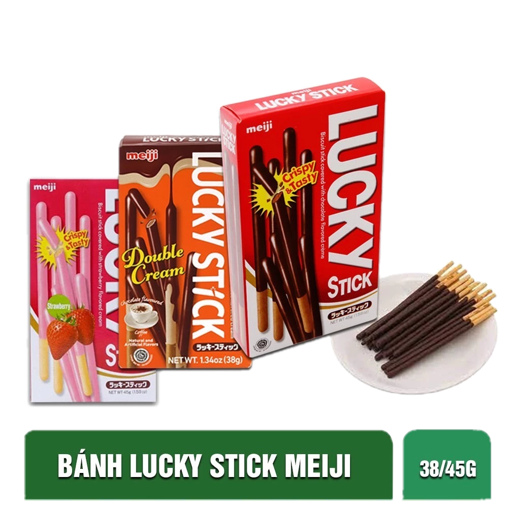 Bánh Que Lucky Stick Phủ Socola Meiji 45g | Shopee Việt Nam