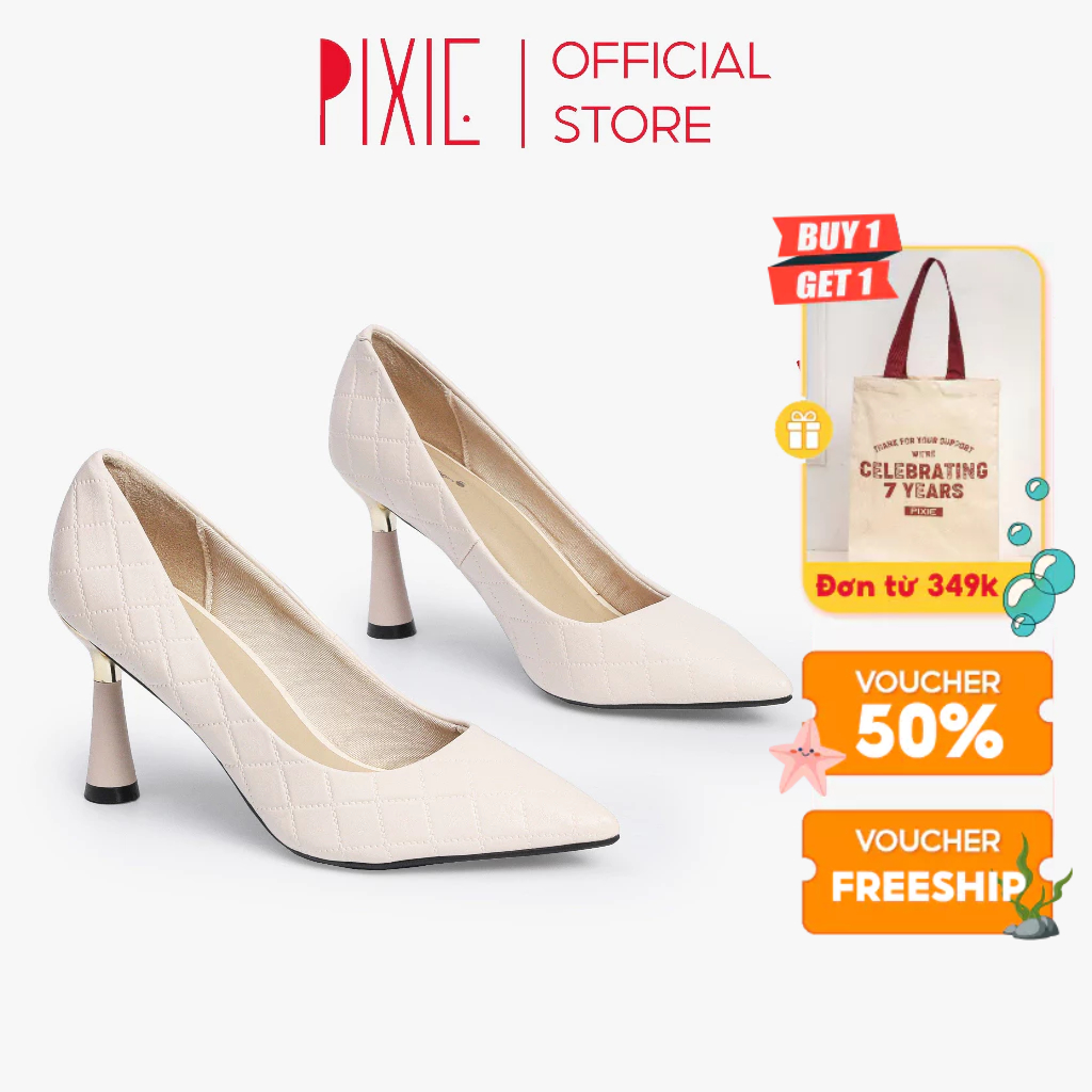 Giày Cao Gót 9cm Chần Chỉ May Ô X982 -Pixie | Shopee Việt Nam